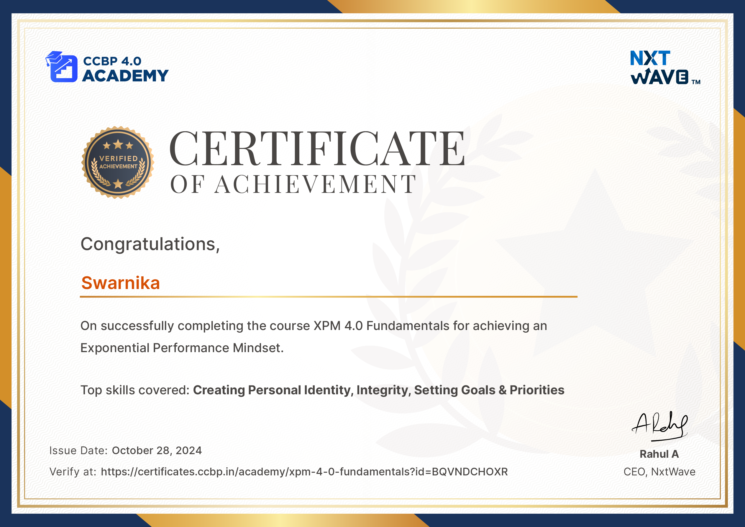 Swarnika Balasubramaniam - Intern at Karkhana.io | Fellow at NxtWave's ...